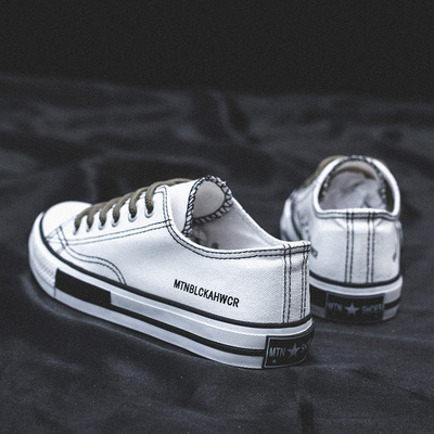 春夏新款韩版低帮帆布鞋女原宿港风ins街拍板鞋学生硫化胶鞋D66