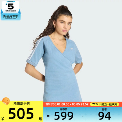 adidas阿迪达斯三叶草女子DENIM DRESS运动休闲连衣裙KZ5056