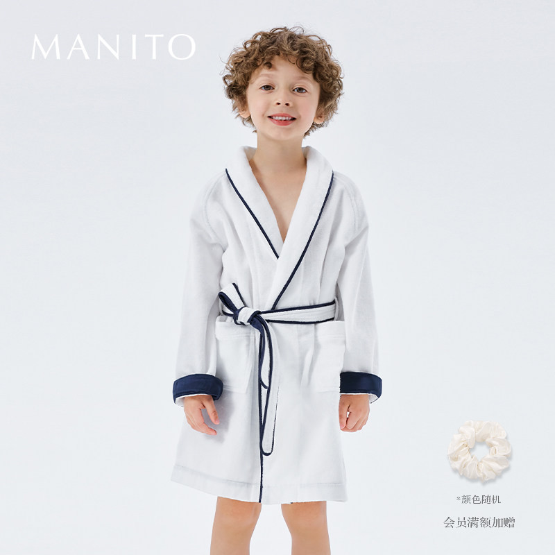 MANITO/曼尼陀Brimmy Silk Terry睡袍真丝棉睡衣婴童