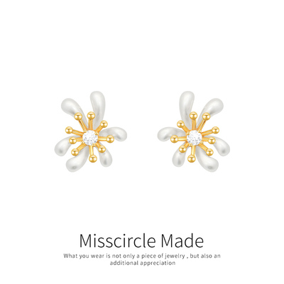 瑟可韩国立体烟花耳钉2026新款高级感轻奢气质大气小众设计感百搭