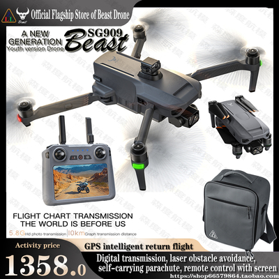 Beast SG909 Display remote control 10km 3-Axis hd OBA Drone