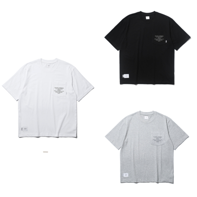 工装飞行员  WTAPS 26SS 余文乐同款日系印花小领口圆领短袖T恤男