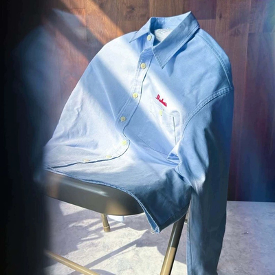 工装飞行员 MADNESS 25SS 余文乐同款日系广州限定刺绣长袖衬衫男