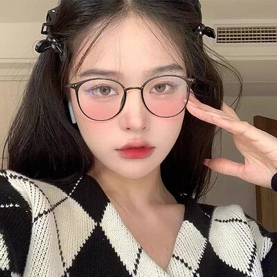 防紫外线蓝光椭圆形圆框复古简约