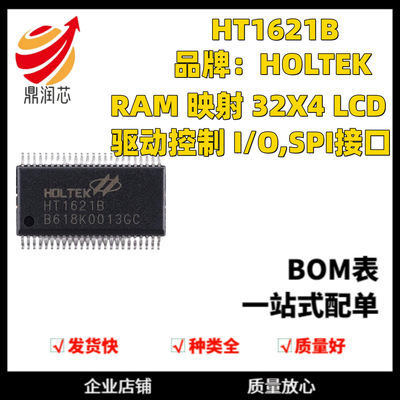 HT1621B SSOP-48 RAM映射32*4 LCD控制器芯片I/O MCU