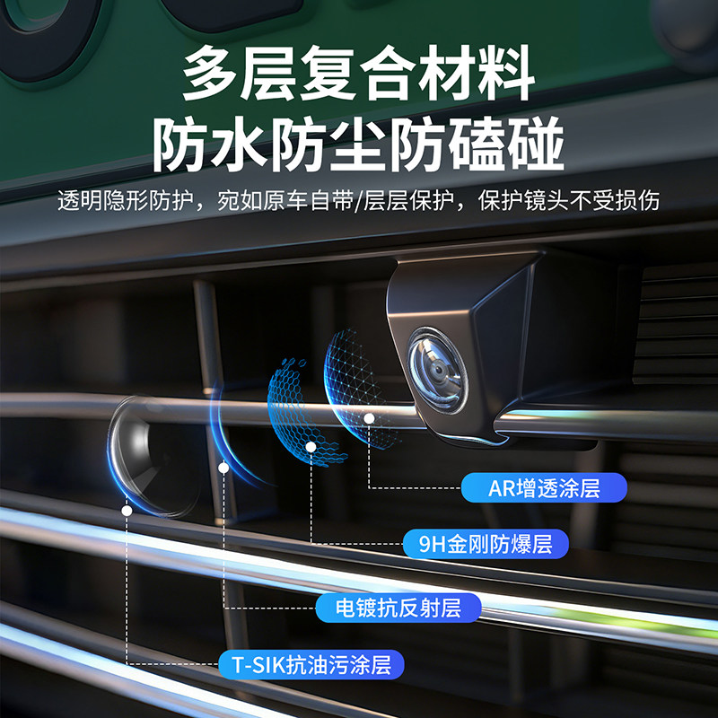 适用奔驰摄像头保护盖360影像镜头防护罩车内改装饰小配件