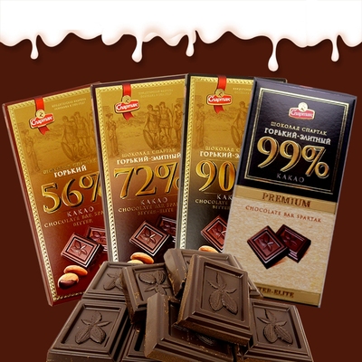 白俄罗斯原装斯巴达克黑巧克力