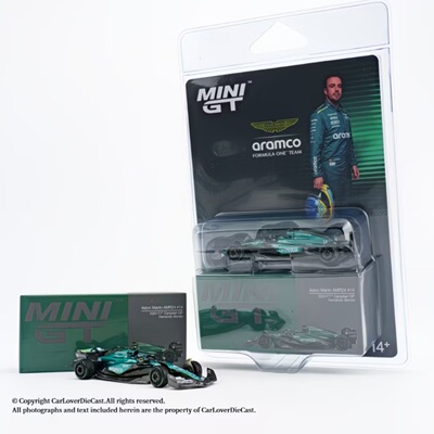 MINIGT 1113# 1:64 阿斯顿马丁AMR24 阿隆索F1赛车合金汽车模型