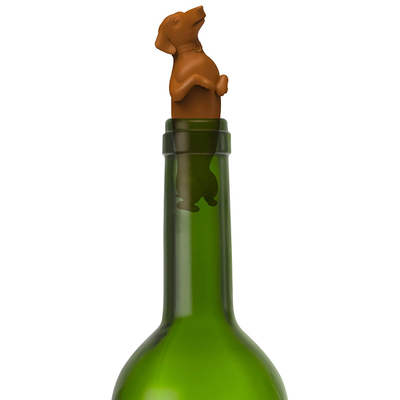 美国代购Fred 可爱的腊肠犬狗狗酒瓶塞 红酒葡萄酒香槟硅胶密封塞