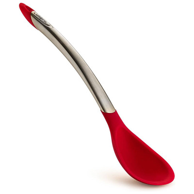 加拿大Cuisipro 红色硅胶勺 不粘锅专用不锈钢长柄耐高温 12英寸