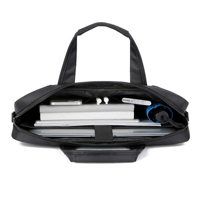 贝多美公文包帆布手提文件袋拉链多层大容量人大政协开会资料收纳