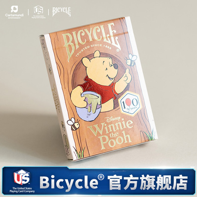 Bicycle迪士尼联名扑克牌收藏动漫创意花切限量纸牌小熊维尼
