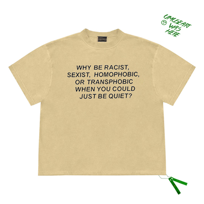 Frank Ocean‘为什么要种族主义保持安静‘激进主义者英文短袖T恤