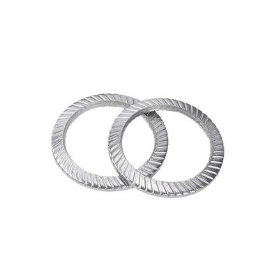 不锈钢304DIN25201碟形防松垫片双叠自锁垫圈双面齿锁垫圈