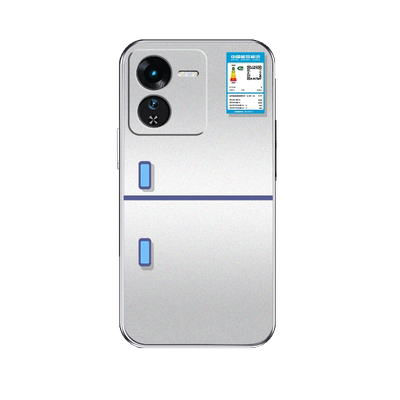 冰箱标志适用vivoiqooz9Turbo手机壳iqooz8新款iqooz6x个性IQZ7i电镀银z5保护套z3创意z1x女高级软硅胶防摔壳