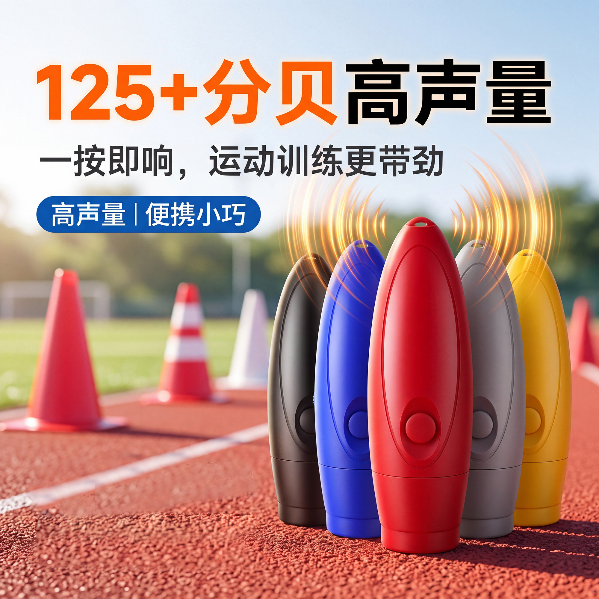 LUKASUN高声量裁判专用哨125+分贝便携小巧运动训练哨子一按即响