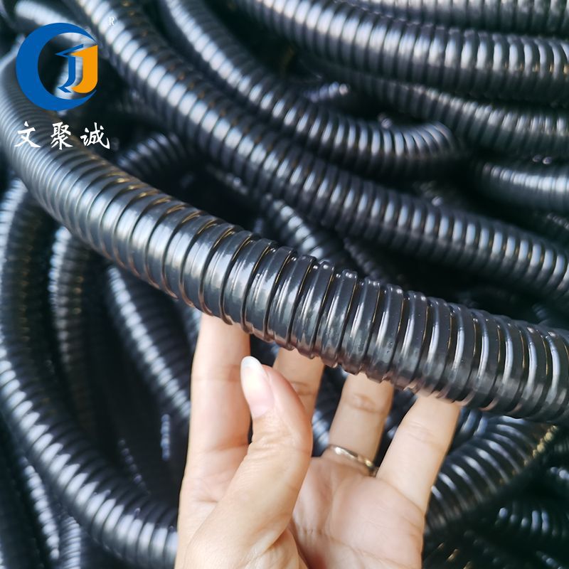 黑色包塑软管穿线阻燃波纹软管金属塑料穿线蛇皮电线电缆保护套管