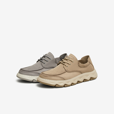 百思图2025夏季新款透气懒人一脚蹬布鞋厚底男运动休闲鞋51232BM5