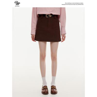 BZXO覆古酒红色工装半身