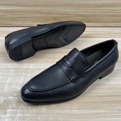 零售5980 高档鹿皮鞋商务休闲男士真皮大底春秋鞋子一脚蹬乐福鞋