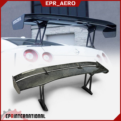 适用于日系战神GTR R35碳纤维双层大GT尾翼 VC款Type-5代宽体尾翼