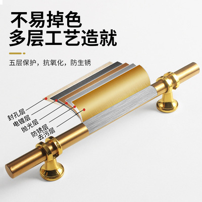跨境爆款不锈钢拉手轻奢北欧简约现代橱柜酒柜衣柜门橱柜抽屉拉手