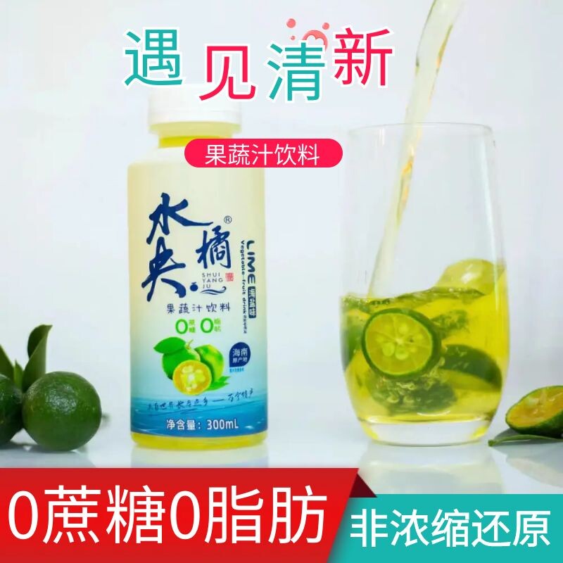 海南水央橘海盐金桔果蔬汁饮料(非浓缩还原)维C 0脂NFC330ml*12瓶