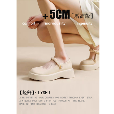 复古英伦厚底松糕玛丽珍女鞋