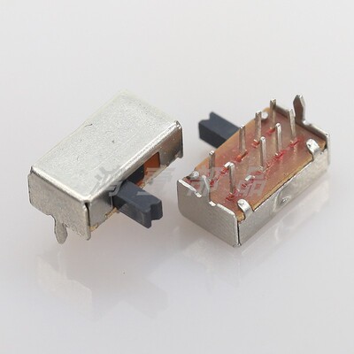 厂家直销SK-23D07双排8脚插件卧式横柄3档拨动开关柄高4mm