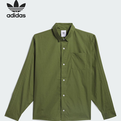 阿迪达斯三叶草情侣款运动衬衫