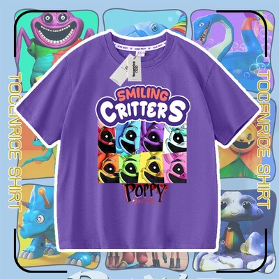 波比smiling critters男女童短袖夏季2026新款儿童薄款夏装半袖潮