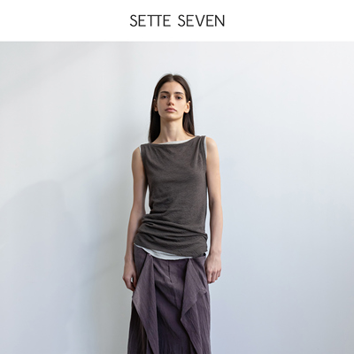 SETTE SEVEN·圆领背心