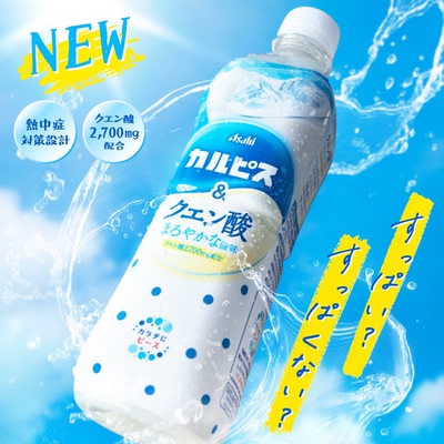 新限定】日本进口calpis可尔必思柠檬酸乳酸菌味饮料饮品490ml