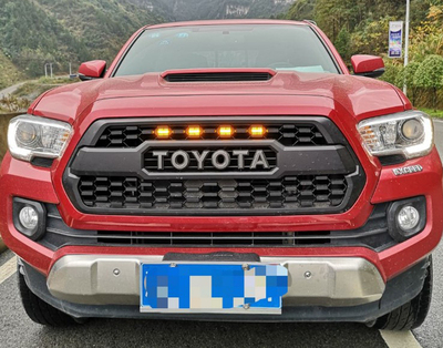 适用16-22年丰田TACOMA塔库玛带灯前中网格栅TRD前脸塔科马中网