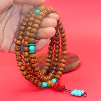 0新籽包浆毛衣链手饰品佛珠念珠