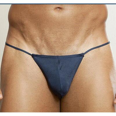 男内裤 低腰性感纯色简约缕空丁字裤 单丁裤情趣诱人黑白商务