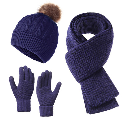 2026 New Year Gift New Year Red Wool Hat Gloves Women's Warm