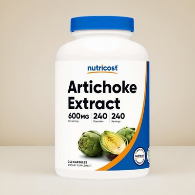 Nutricost Artichoke成人肝脏保健植物提取洋奶蓟240粒美国肝保护