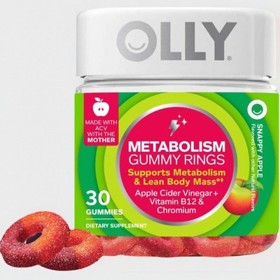 美国苹果醋软糖OLLY Metabolism Chromium新成代谢消化B12铬 30粒