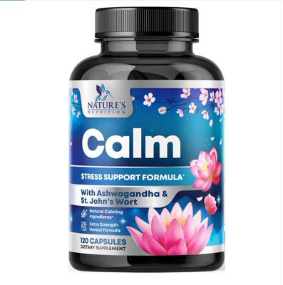美国购成人压力情绪缓解胶囊Stress Calm GABA Magnesium120粒