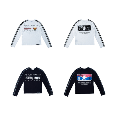 FVVO Parody Logo Slim-Fit Long Sleeve Tee 恶搞logo 修身长袖