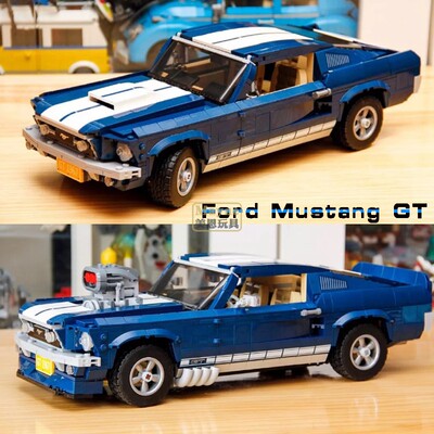 福特野马跑车拼装积木模型玩具
