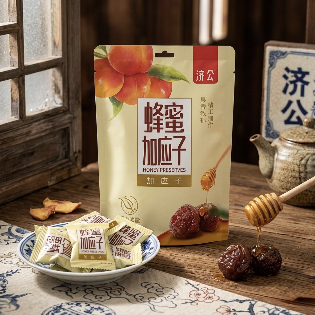 济公蜂蜜加应子150g*2袋过年货休闲零食嘉应子李子干蜜饯果脯特产