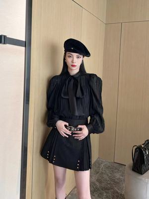 小景宽松街头两件套长袖真丝