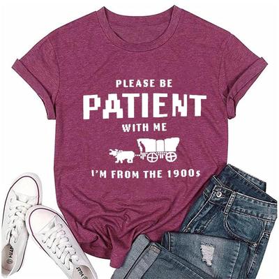 Women's printed cotton T-shirt女上衣印花彩棉T恤