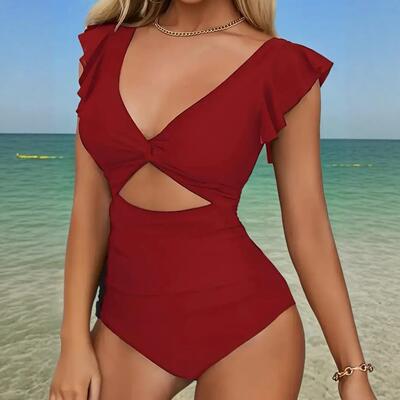 One piece swimsuit, one-piece swimsuit, backless swimsuit