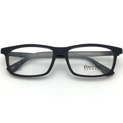 板材文艺方形配近视变色眼镜架