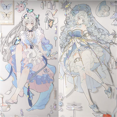 昨日梦境 Snowflake人物PET胶带华丽梦幻绝美手帐手机壳咕卡素材