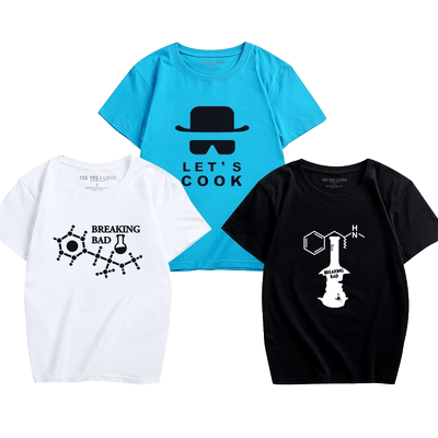 绝命毒师恶搞圆领短袖t恤