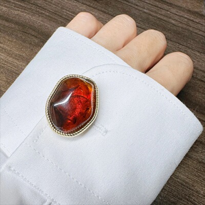 Ins博主同款Button cover琥珀色免缝衬衫针织衫纽扣袖扣装饰领扣
